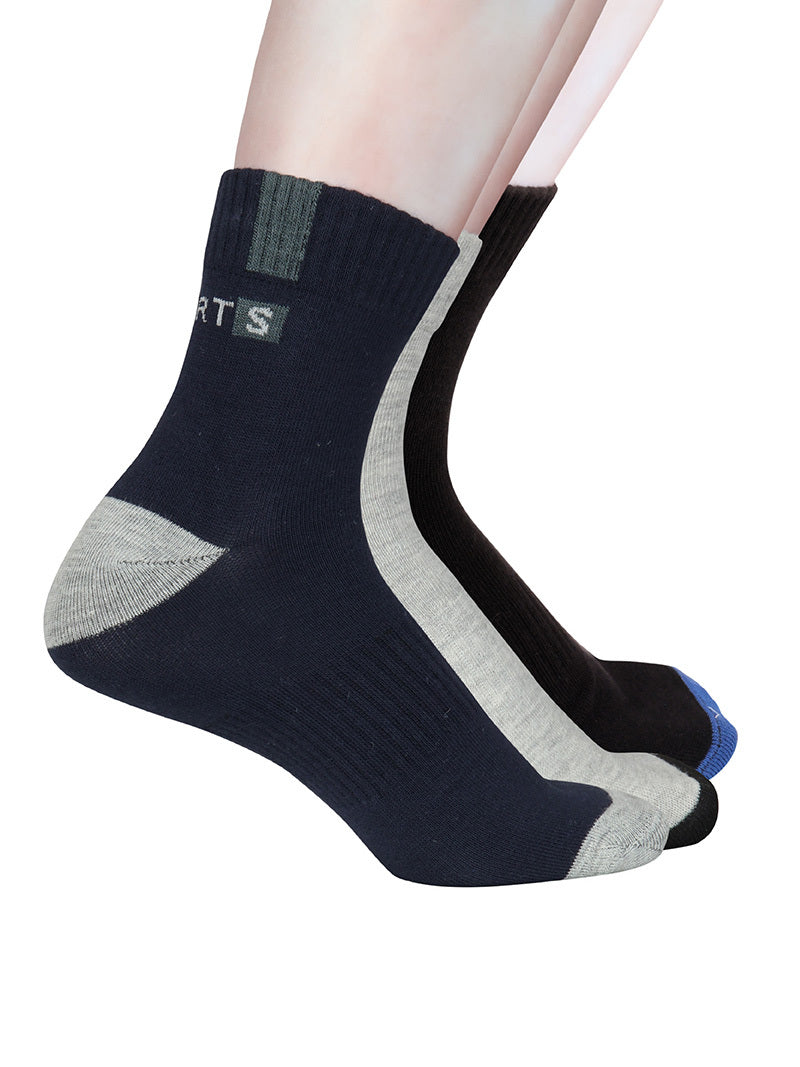 JUMP USA Set of 3 Ankle Length Socks For Men's