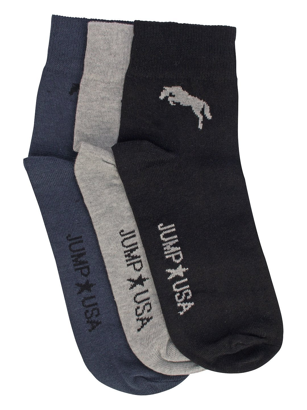 JUMP USA Socks - Buy JUMP USA Pack of 3 Ankle Length Socks for Men